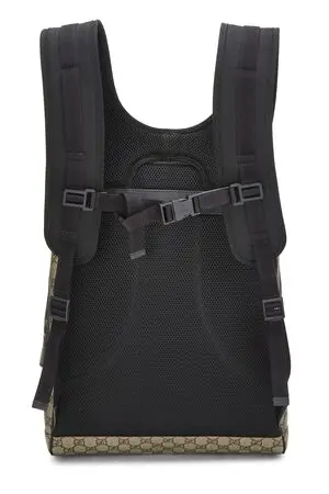 Gucci Original Gg Supreme Canvas Web Backpack - Black