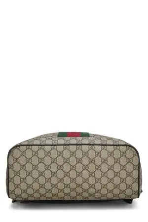 Gucci Original Gg Supreme Canvas Web Backpack - Black