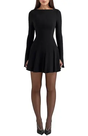 House Of Cb Francesca Mini Dress - Black