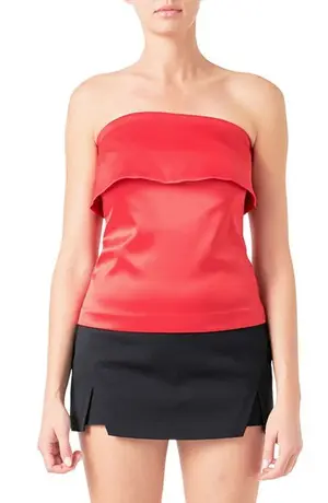 Endless Rose Strapless Satin Top