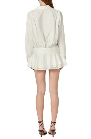 English Factory Ruffled Micro-mini Romper