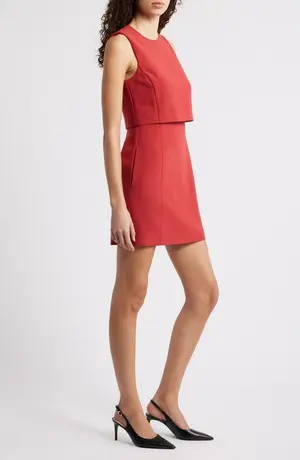 Theory Sleeveless Mini Dress - Claret