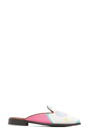 BYPAIGE Needlepoint Mule - White