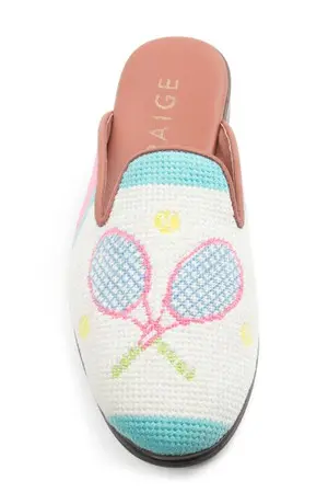 BYPAIGE Needlepoint Mule - White
