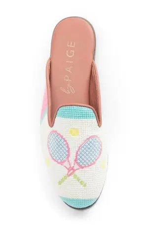 BYPAIGE Needlepoint Mule - White