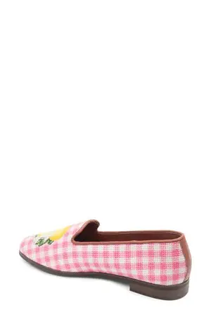 BYPAIGE Needlepoint Loafer - Pink/white Gingham