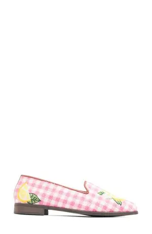 BYPAIGE Needlepoint Loafer - Pink/white Gingham