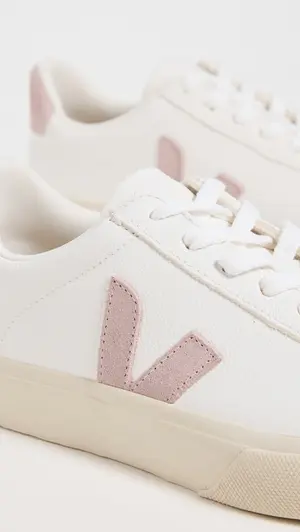 VEJA Campo Chromefree Leather Sneakers - Extra-white/babe