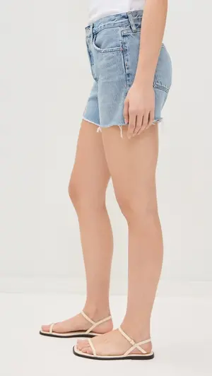 AGOLDE Parker Long Loose Fit Vintage Denim Shorts - Replica
