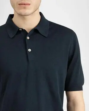 Boglioli Apos;s Garment-washed Cotton Polo Shirt - Navy