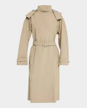 Max Mara MM Moriana Hooded Coat - Sand