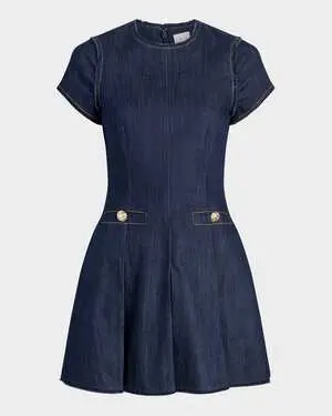 Cinq À Sept Cinq A Sept Nova Denim Mini Dress - Indigo