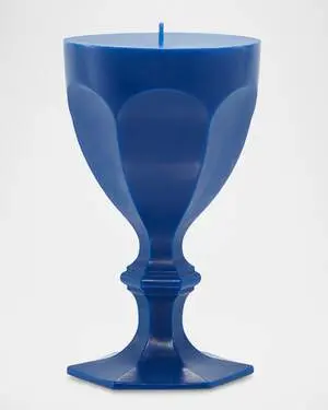 THE MARTHA, BY BACCARAT Harcourt Goblet Candle, Blue Blue