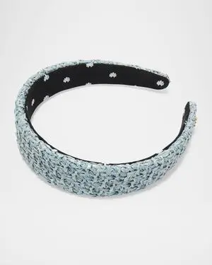 Lele Sadoughi Bessette Raffia Headband - Capri Blue 400