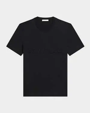 Helmut Lang Embossed Cotton T-shirt - Black