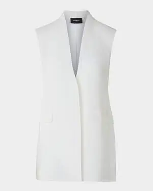 Akris Artina Long Silk Organza Vest