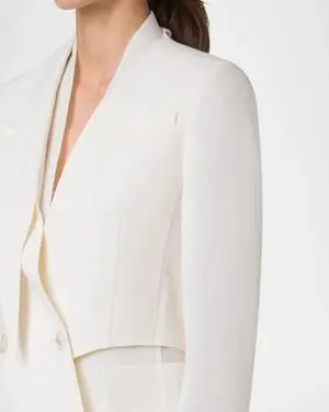 Akris Amie Short Double-face Jacket - Vanilla