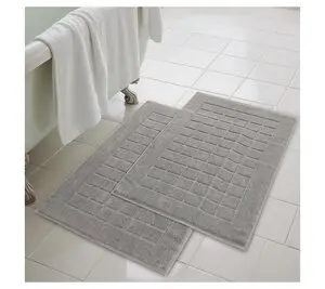 SUPERIOR 2 Piece Nora Cotton Absorbent Geometri C Bathmats Set - One-color