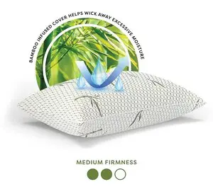 BODIPEDIC Memory Foam Cluster Bed Pillow With R Ayon Cover