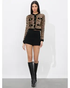 Alice + Olivia Leopard Print Cardigan