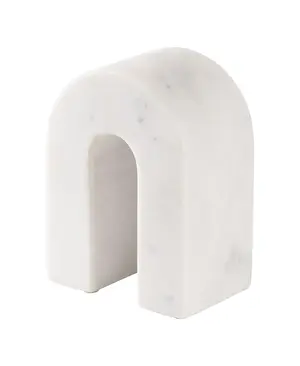 GAURI KOHLI Quest Marble Decorative Object - Shades Of White