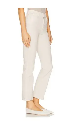 MOTHER Mid Rise Smokin' Double Flood Jeans - Tapioca