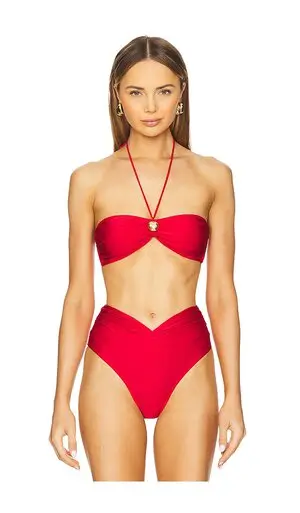 SHANI SHEMER Joy Bikini Top - Scarlet Red
