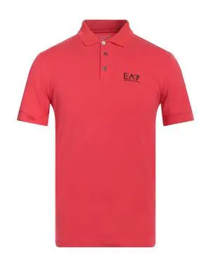 EA7 Polo Shirt Size Cotton, Elastane - Red
