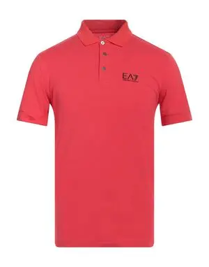 EA7 Polo Shirt Size Cotton, Elastane - Red