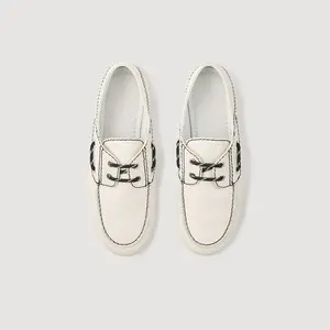Sandro Leather Loafers - White