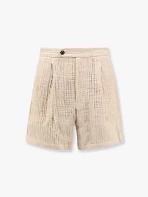TONYWACK Double Weave Linen Bermuda Shorts