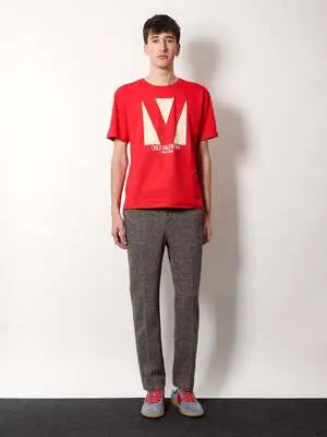 Valentino Garavani Cotton Tshirt With Chez Print