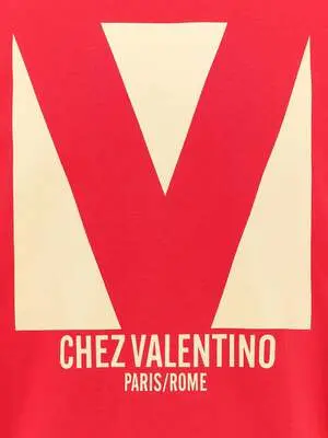 Valentino Garavani Cotton Tshirt With Chez Print