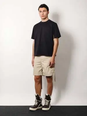 Sacai Cotton Tshirt With Nylon Inserts