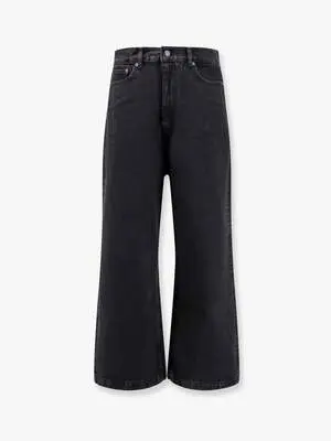 TONYWACK Washed Denim Wide Leg Trouser
