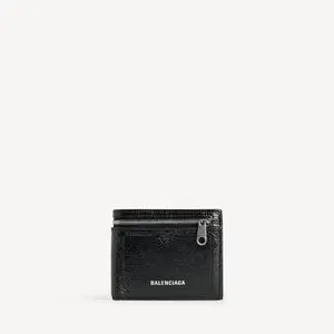 Balenciaga Superbusy Square Folded Wallet - Black
