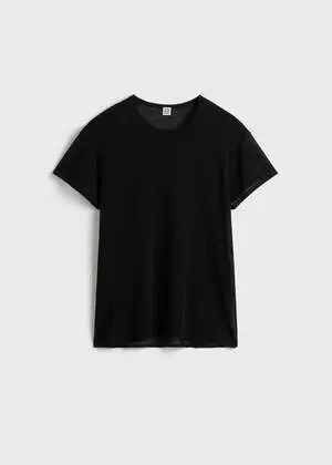 TOTEME Silk Tee - Black