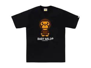 A BATHING APE Baby Milo Tee Shirt - Black