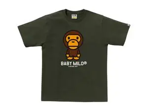 BAPE Baby Milo Tee Shirt - Olivedrab Green