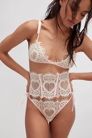 Free People Sweet Love Waist Cincher - Ivory Combo