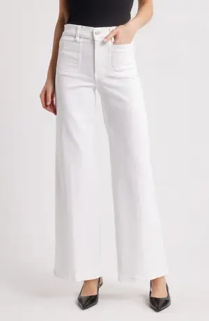 FRAME Le Pixie Slim Palazzo Patch Pocket High-waist Jeans