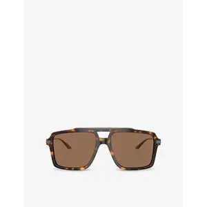 Dolce & Gabbana Pilot-frame Acetate Sunglasses - Brown