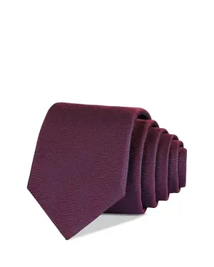 Hugo Boss Solid Skinny Tie - Dark Pink