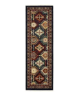 ORIENTAL WEAVERS Lilihan 003b6 Runner Area Rug, 2' X 6 - Navy