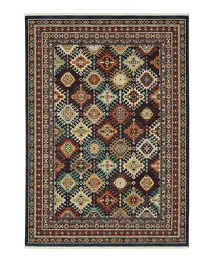 ORIENTAL WEAVERS Lilihan 003b6 Area Rug, 5'3 X 7'6 - Navy