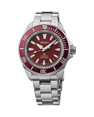 SEIKO Prospex Diver 42mm Watch - Red/silver