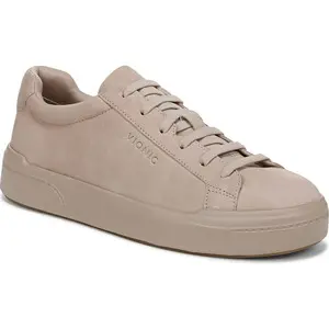 Vionic Colbie Leather Sneakers - Lucid Beige