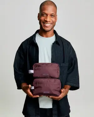 LEFRIK Kei Double Washbag - Wine