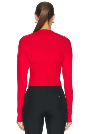 FLEUR DU MAL Knit Zip Bustier Cardigan