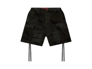 HELLSTAR Distressed Cargo Shorts - Black